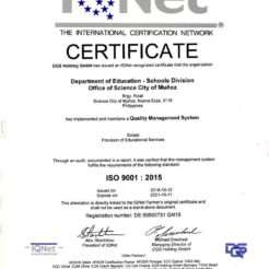ISO 9001:2015 Quality Management Systems Certification – Department of ...